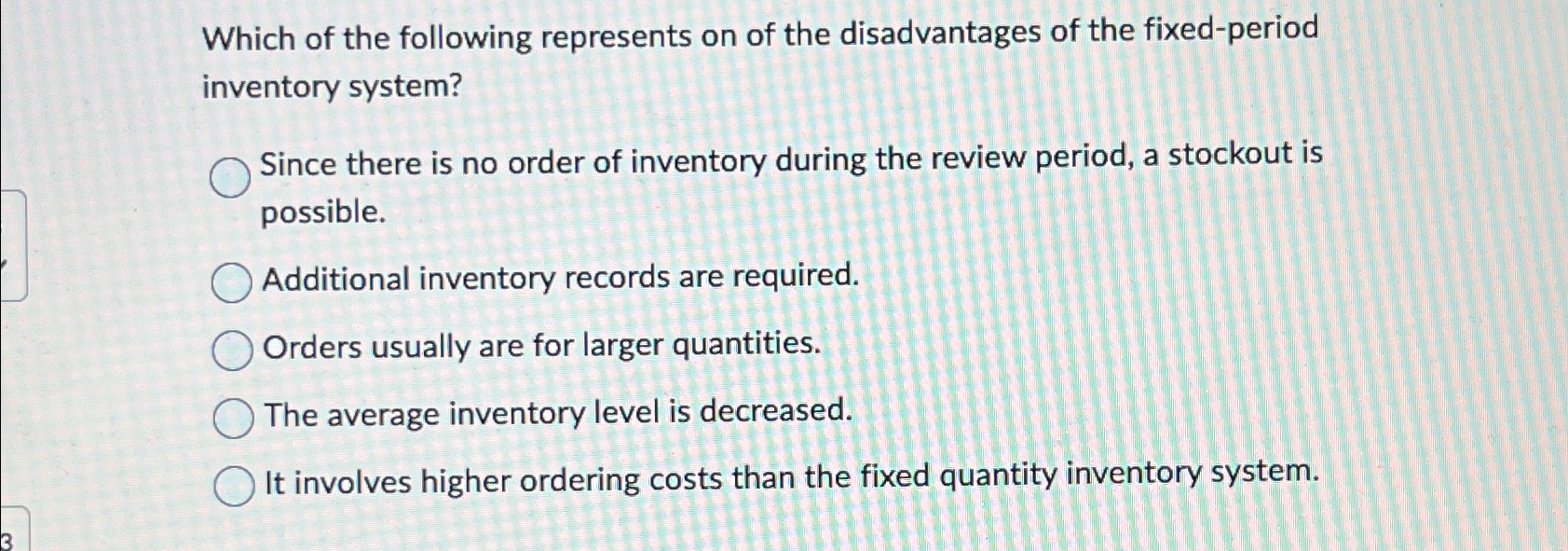 Solved Which of the following represents on of the | Chegg.com