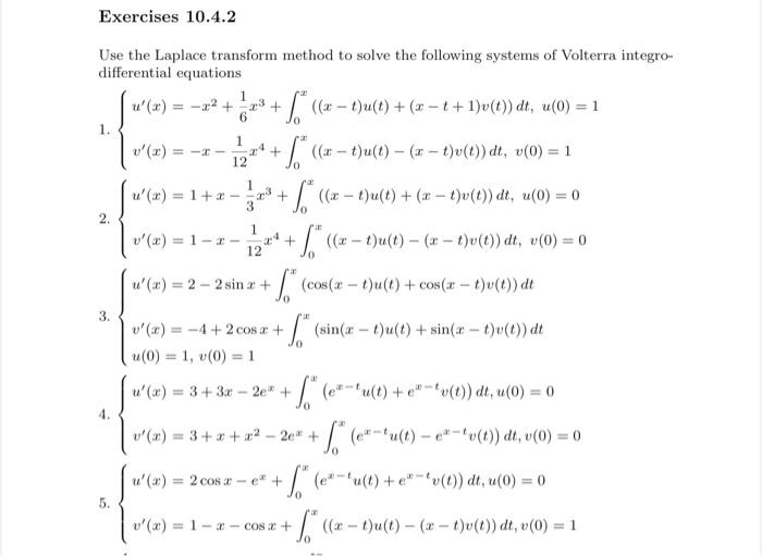 Solved Use the Laplace transform method to solve the | Chegg.com