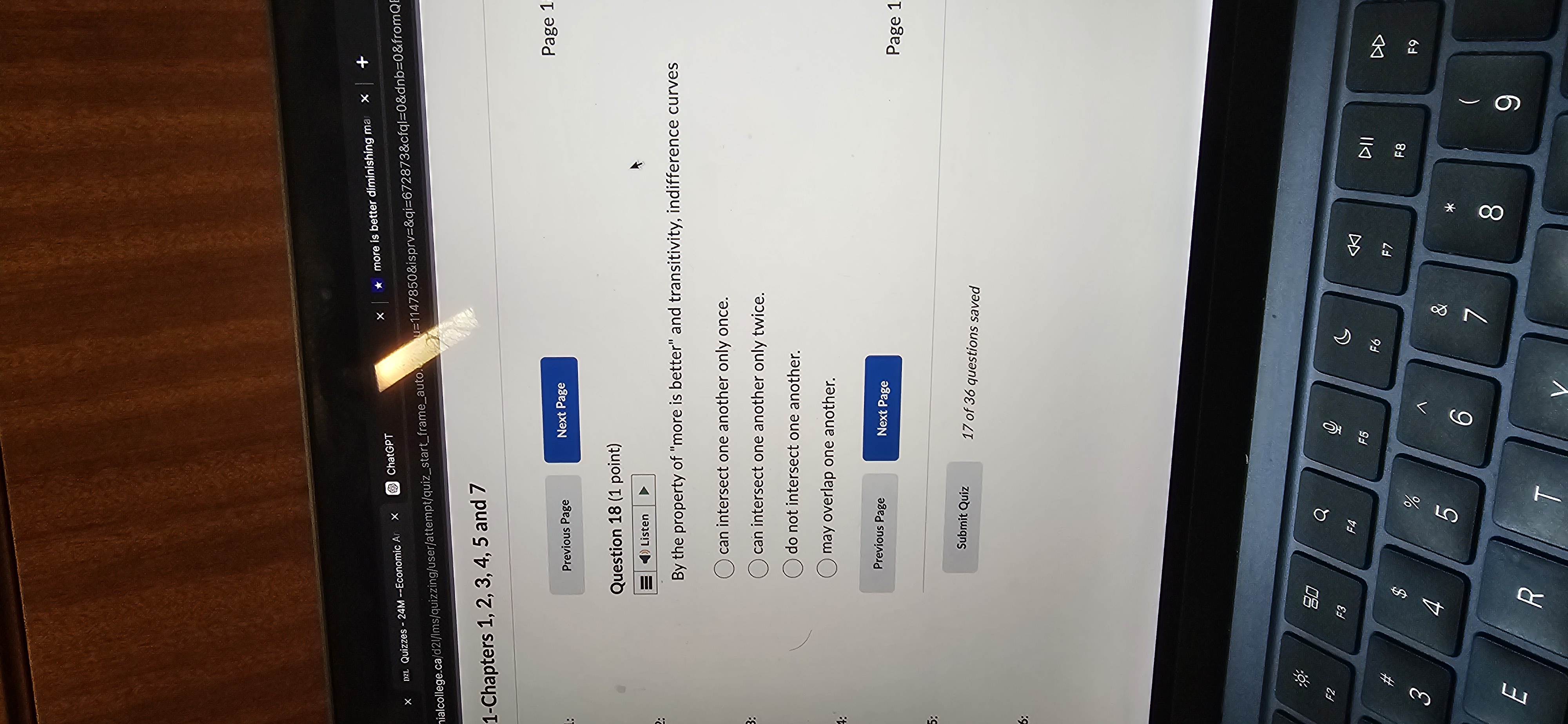 Solved Question 18 (1 ﻿point)By the property of "more is | Chegg.com