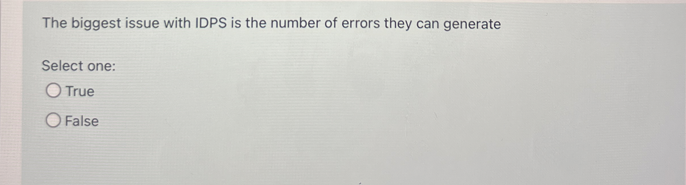 Solved The biggest issue with IDPS is the number of errors | Chegg.com