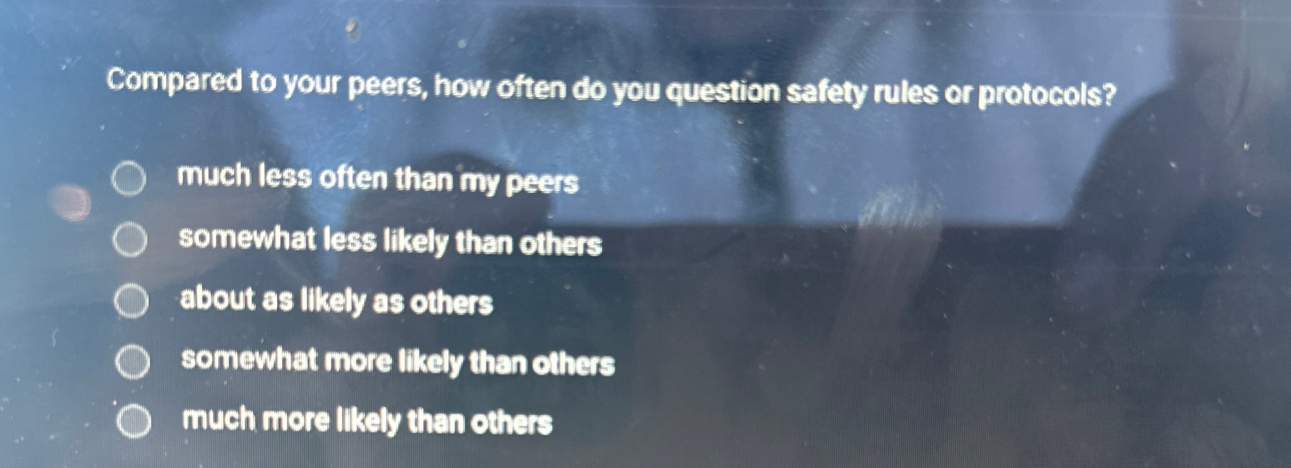 Solved Compared to your peers, how often do you question | Chegg.com