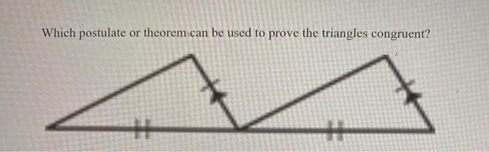 Solved Which postulate or theorem can be used to prove the | Chegg.com