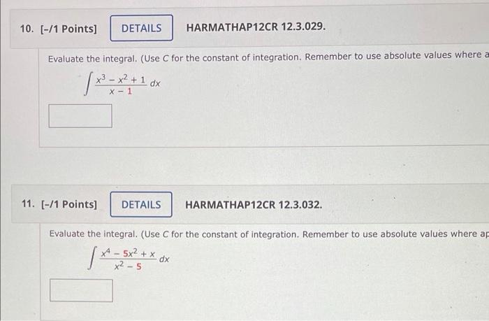 Solved 7. [-/1 Points) DETAILS HARMATHAP12CR 12.3.019. | Chegg.com