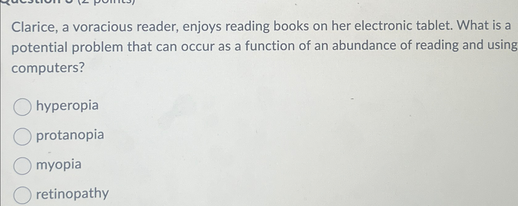 Solved Clarice, a voracious reader, enjoys reading books on | Chegg.com