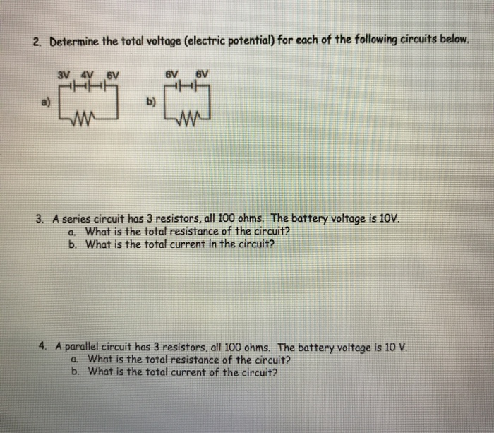 Solved 2. Determine the total voltage (electric potential) | Chegg.com