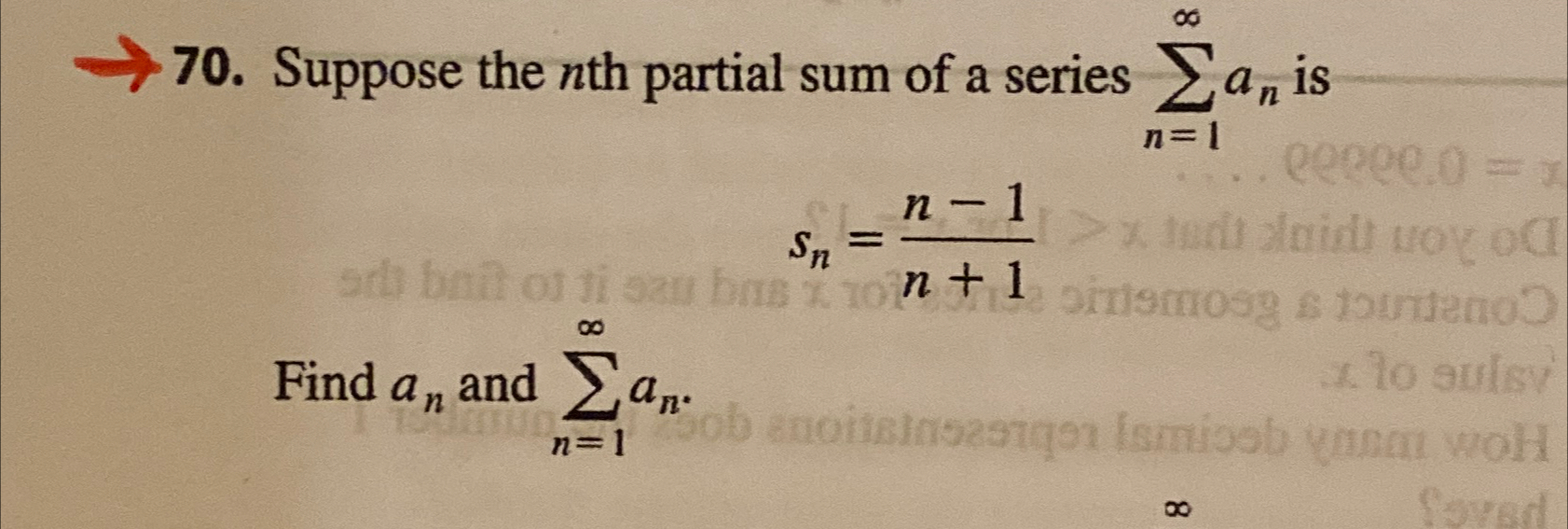 Solved Suppose the nth partial sum of a series ∑n=1∞an | Chegg.com