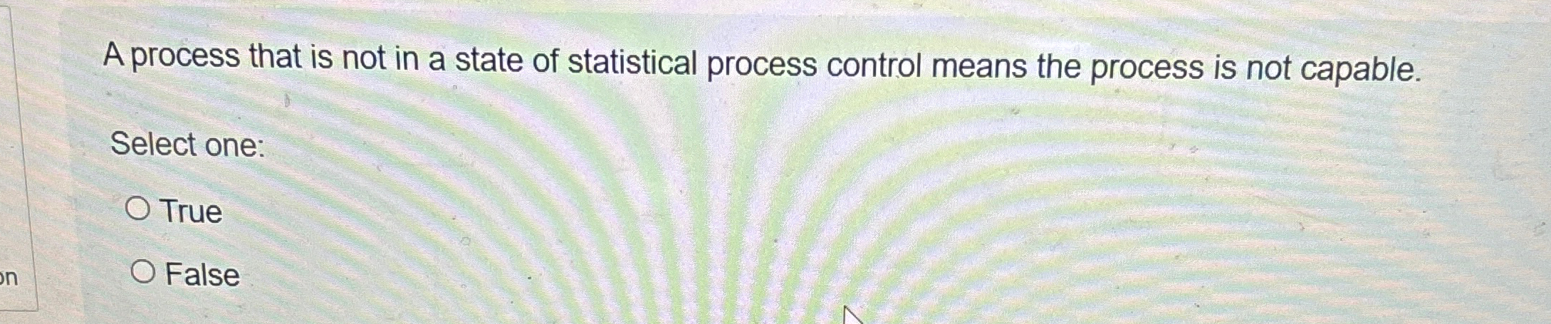 Solved A process that is not in a state of statistical | Chegg.com