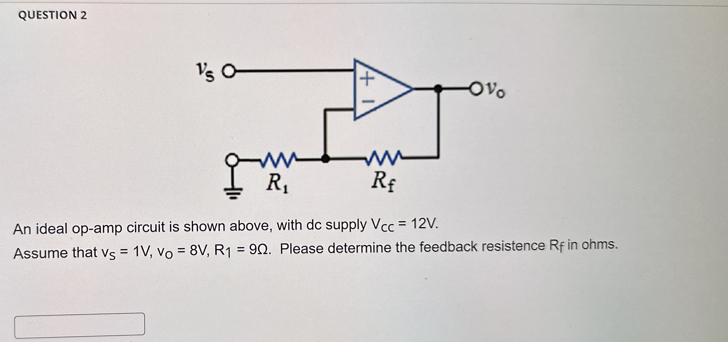 Solved QUESTION 2An ideal op-amp circuit is shown above, | Chegg.com