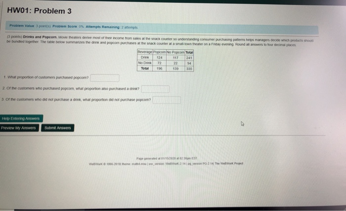 Solved HW01: Problem 3 Problem Value 3 pours) Problem Score | Chegg.com