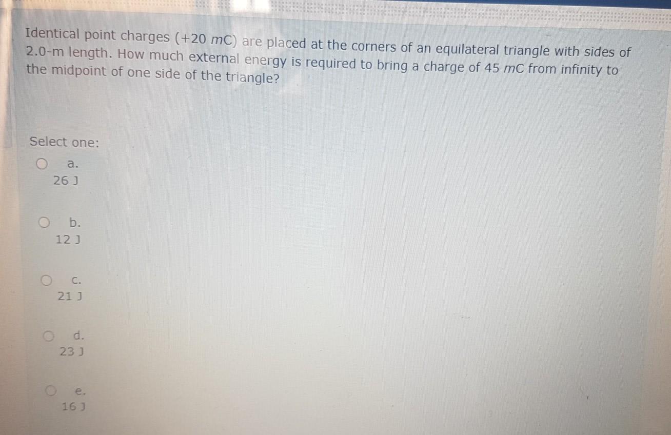 Solved Identical point charges (+20 mC) are placed at the | Chegg.com