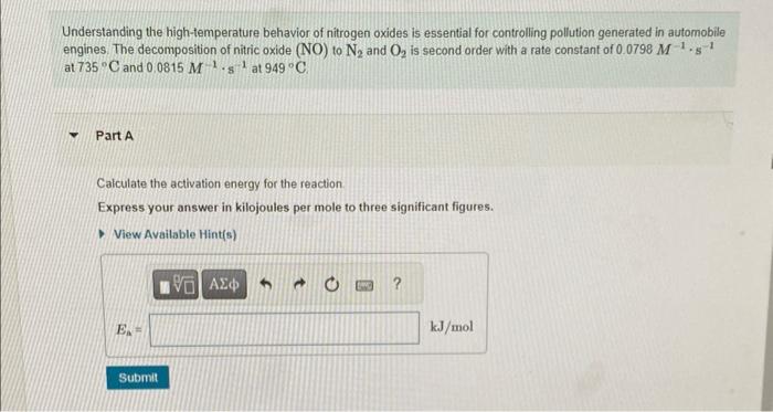 Solved Understanding the high-temperature behavior of | Chegg.com
