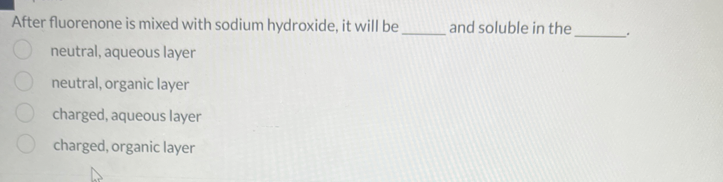 Solved After fluorenone is mixed with sodium hydroxide, it | Chegg.com