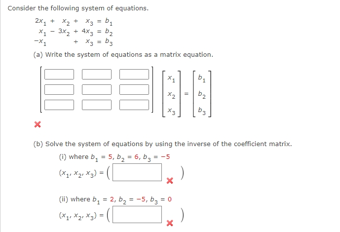 Solved Consider the following system of | Chegg.com