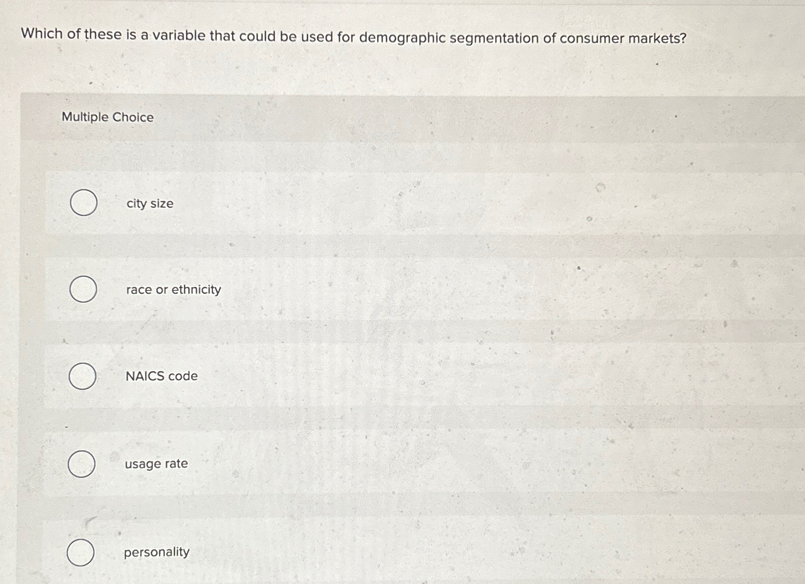 Solved Which of these is a variable that could be used for | Chegg.com