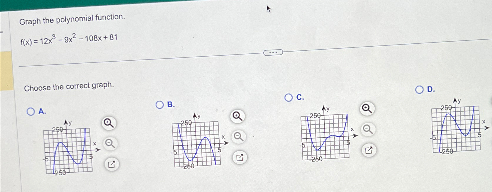 Graph the polynomial | Chegg.com