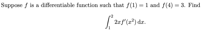 Solved Suppose f ﻿is a differentiable function such that | Chegg.com