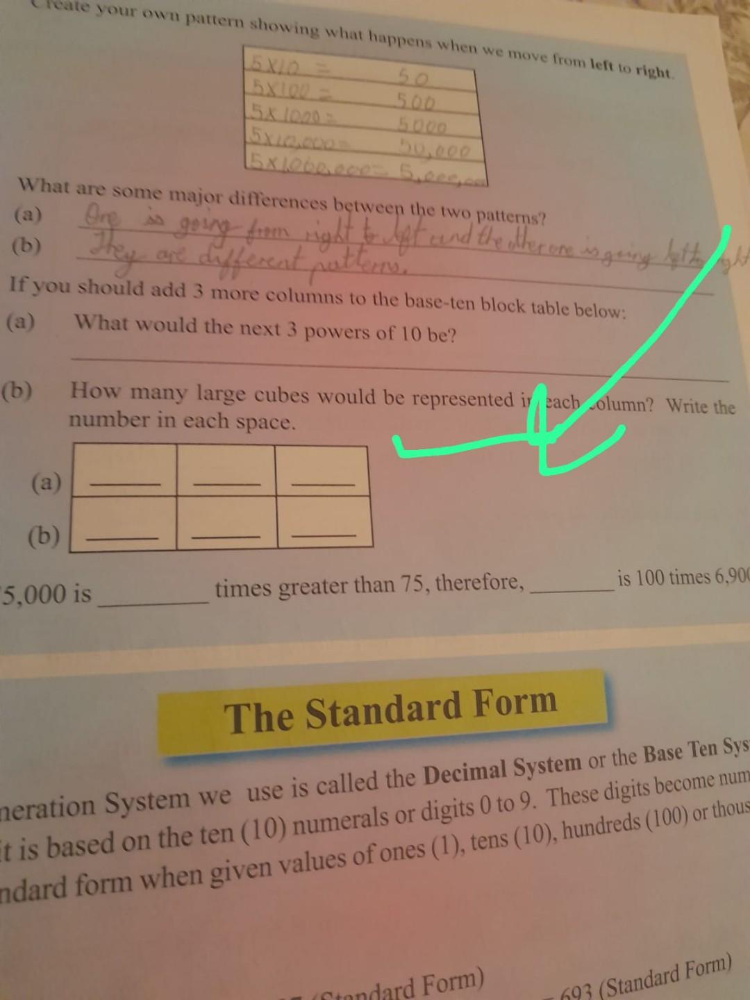 Solved Complete the pattern when we move from right to A. | Chegg.com