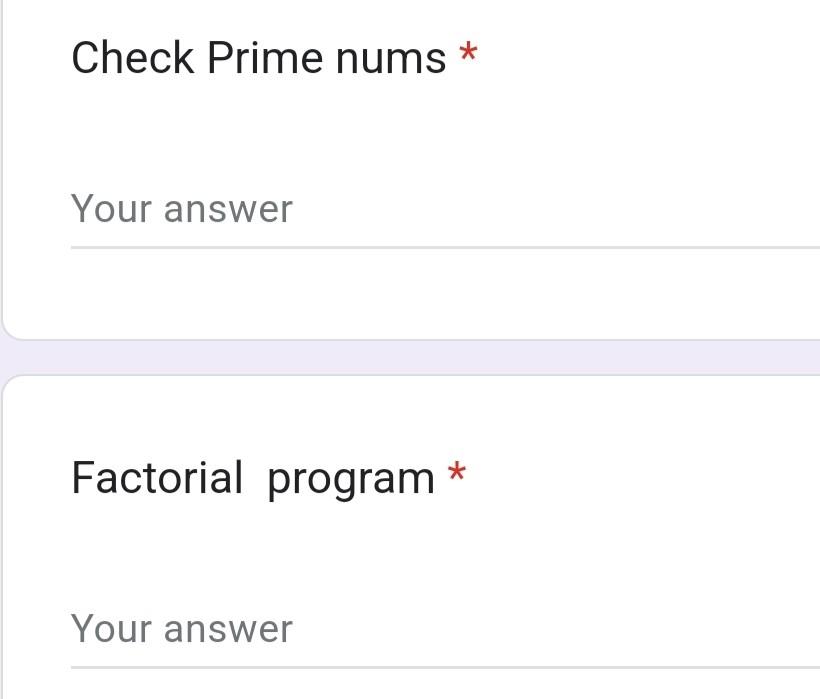 Solved Program to add 2 nums * Check Prime nums * | Chegg.com