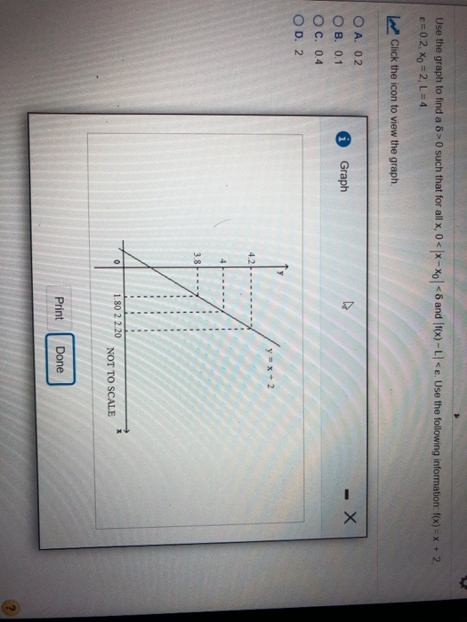 Solved Use the graph to find a 5>0 such that for all x, 0