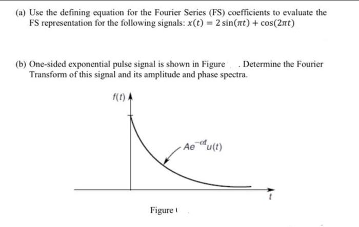 Solved (a) Use the defining equation for the Fourier Series | Chegg.com