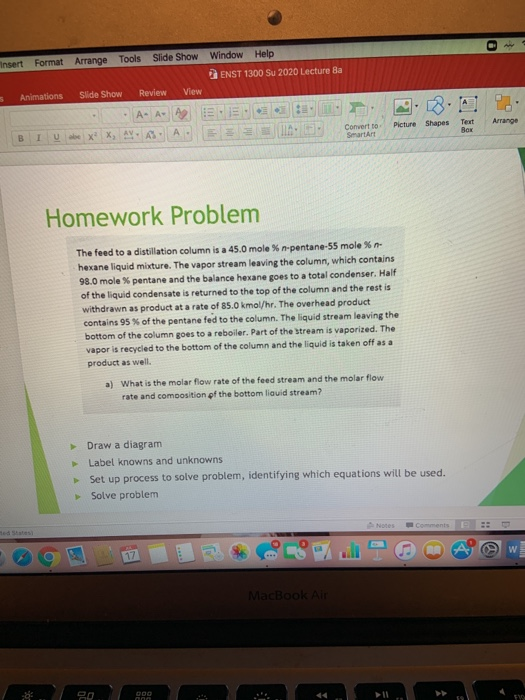 Solved Insert Format Arrange Tools Slide Show Window Help | Chegg.com