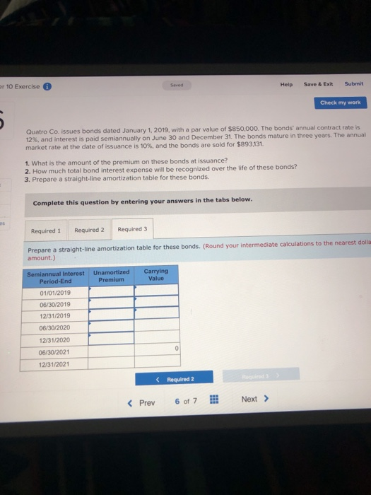 Solved Help Save & Exit Submit Exercise Check my work Quatro | Chegg.com