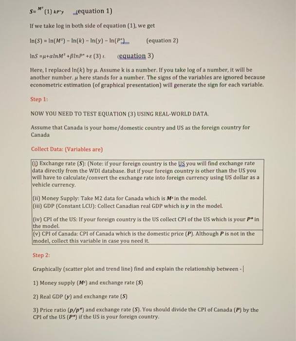 M S="(1) RP'y equation 1) If we take log in both side | Chegg.com