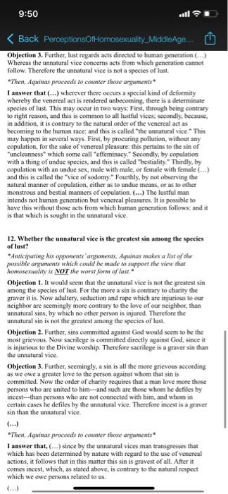 2) Summa Theologica: rephrase each argument and | Chegg.com