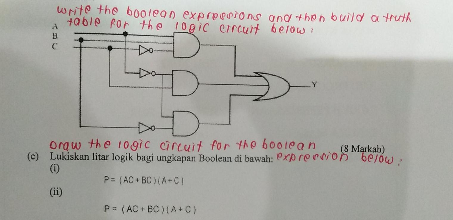 Solved write the bool201 exproprions and then build a truth | Chegg.com
