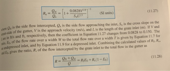 Consider the depressed gutter shown in Figure 11.27, | Chegg.com