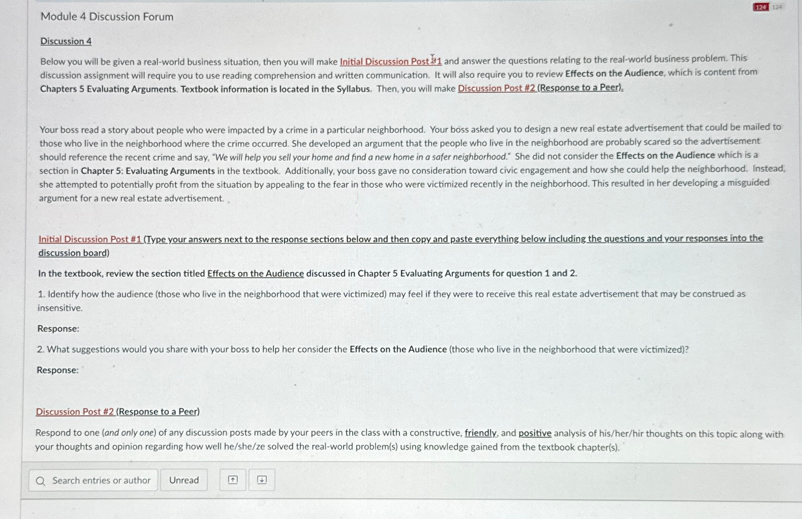 Solved Module 4 ﻿Discussion ForumDiscussion 4 ﻿Chapters 5 | Chegg.com