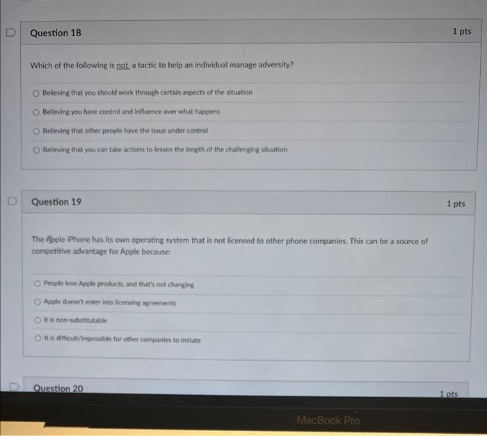 Solved Which of the following is not a tactic to help an | Chegg.com