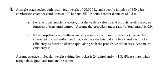 Solved A single-stage rocket with total initial weight of | Chegg.com