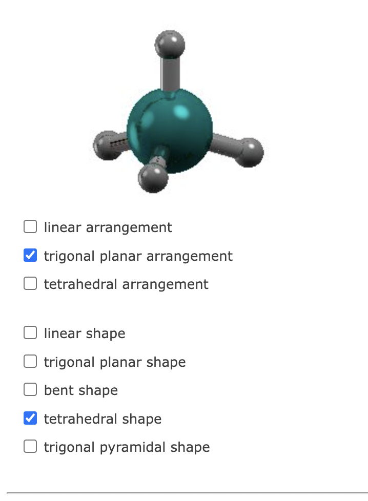 Solved linear arrangementtrigonal planar | Chegg.com
