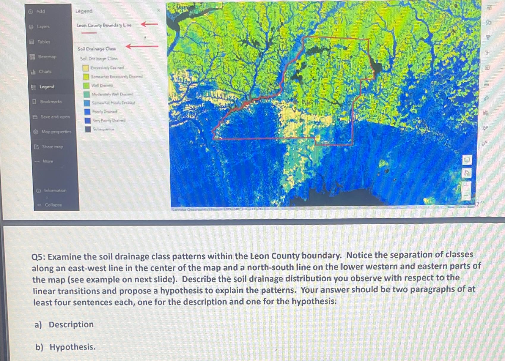Solved Q5: Examine the soil drainage class patterns within | Chegg.com