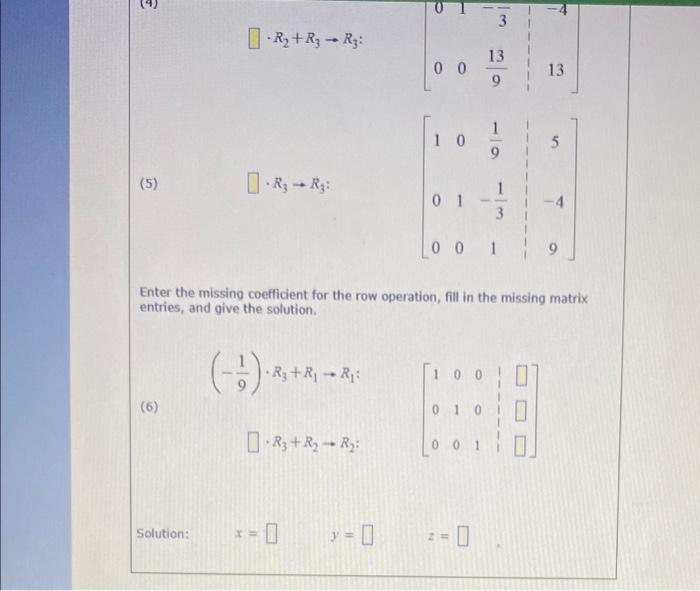 Solved Consider the following system of linear equations. | Chegg.com