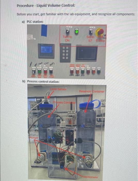 Solved Process Control Objective: • To get familiar with | Chegg.com