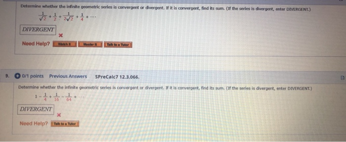 Solved Determine Whether The Infinite Geometric Series Is