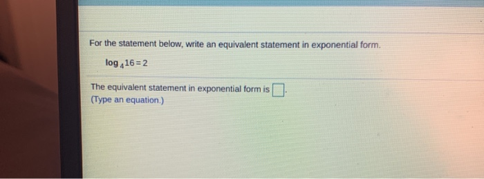 Solved For the statement below, write an equivalent | Chegg.com