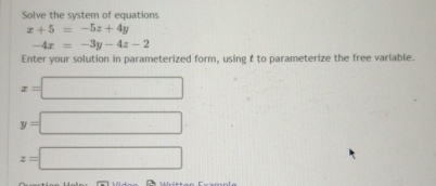 Solved Solve the system of | Chegg.com