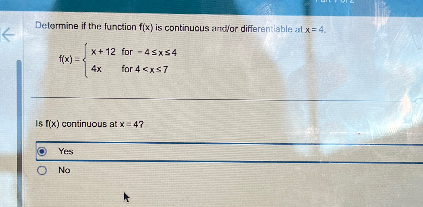 Solved Determine if the function f(x) ﻿is continuous and/or | Chegg.com
