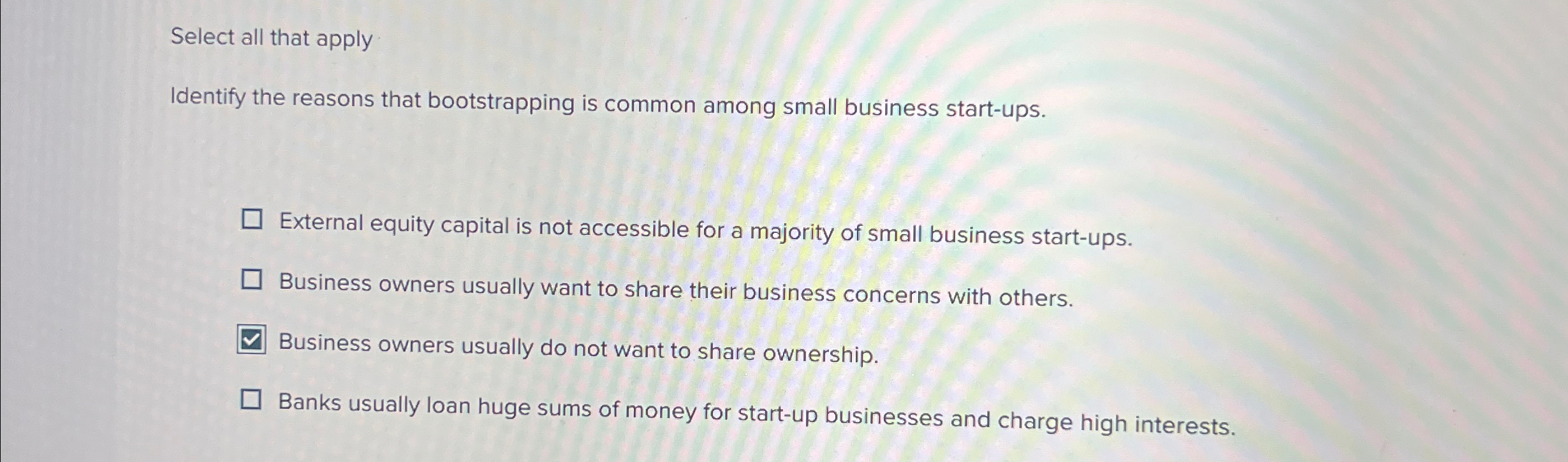 Solved Select all that applyIdentify the reasons that | Chegg.com