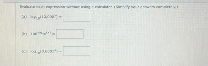 Solved Evaluate each expression without using a calculator. | Chegg.com