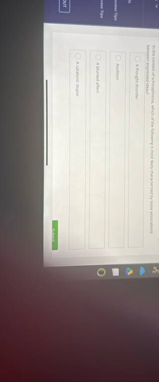 Solved In the context of schizophrenia, which of the | Chegg.com