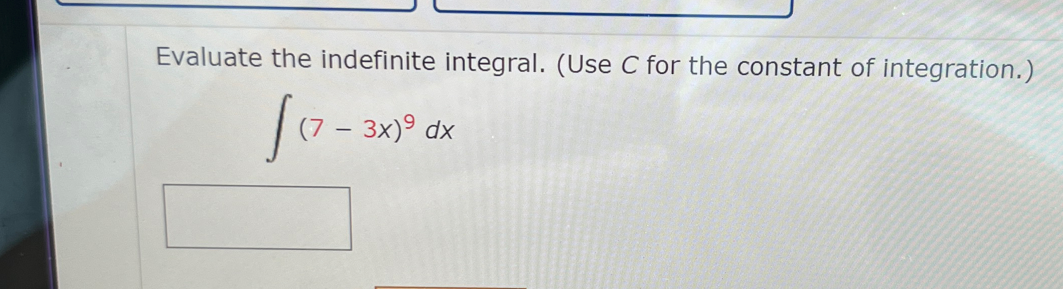 Solved Evaluate the indefinite integral. (Use C ﻿for the | Chegg.com