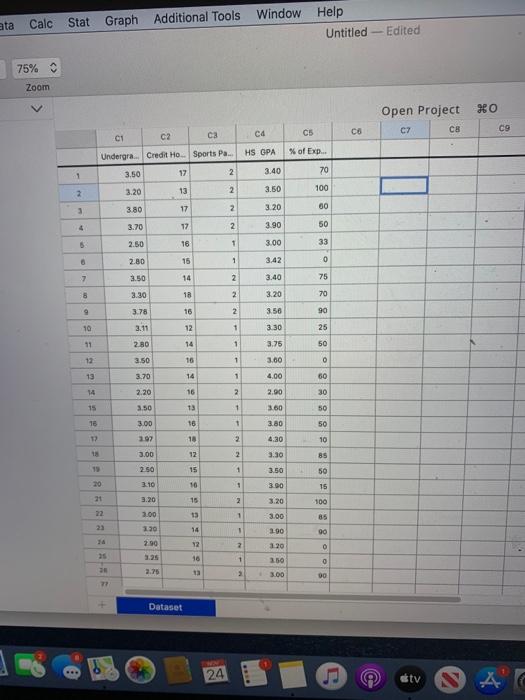 Solved Window Additional Tools ata Calc Stat Graph Help | Chegg.com