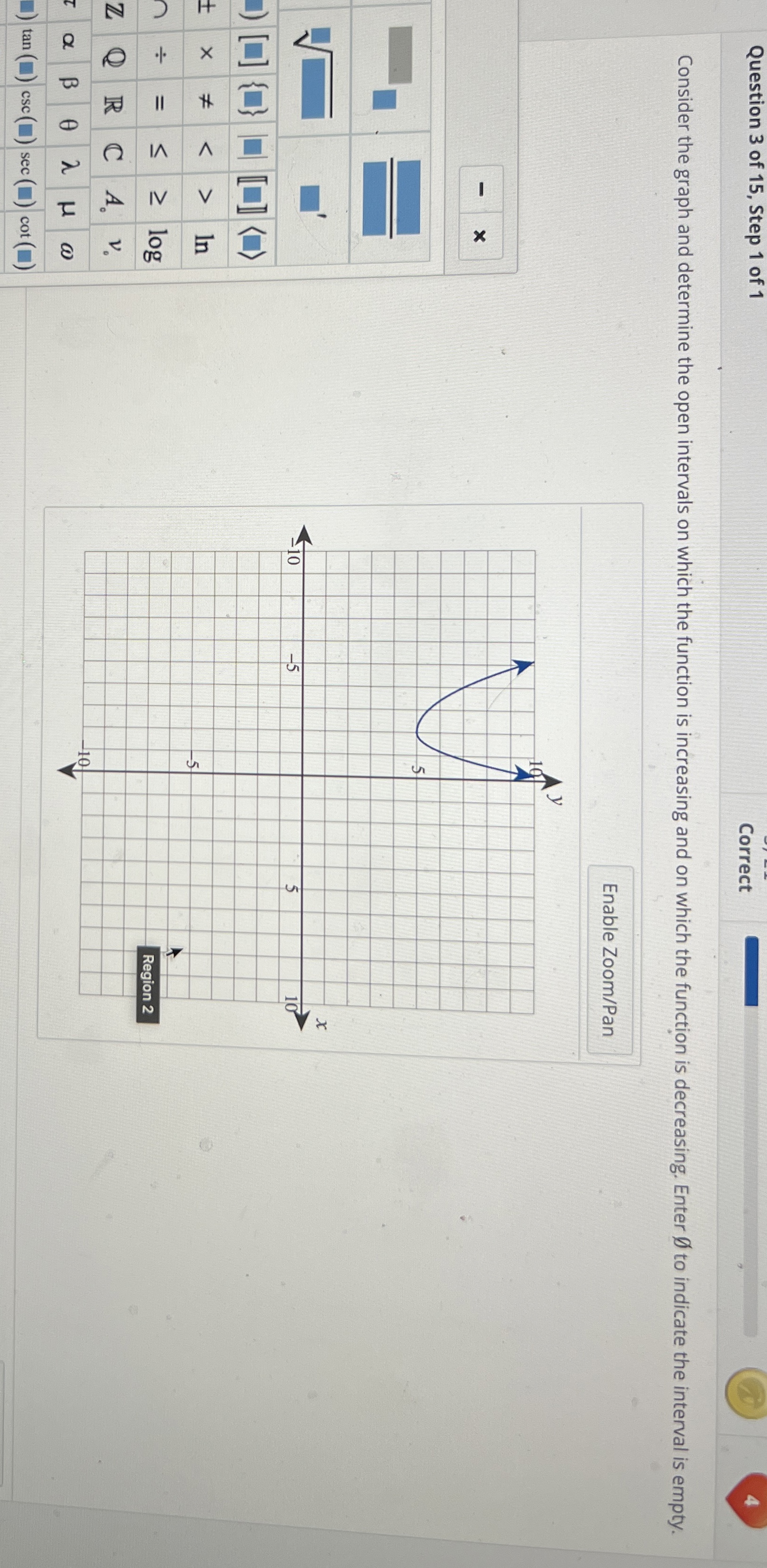 Solved Consider the graph and determine the open intervals | Chegg.com