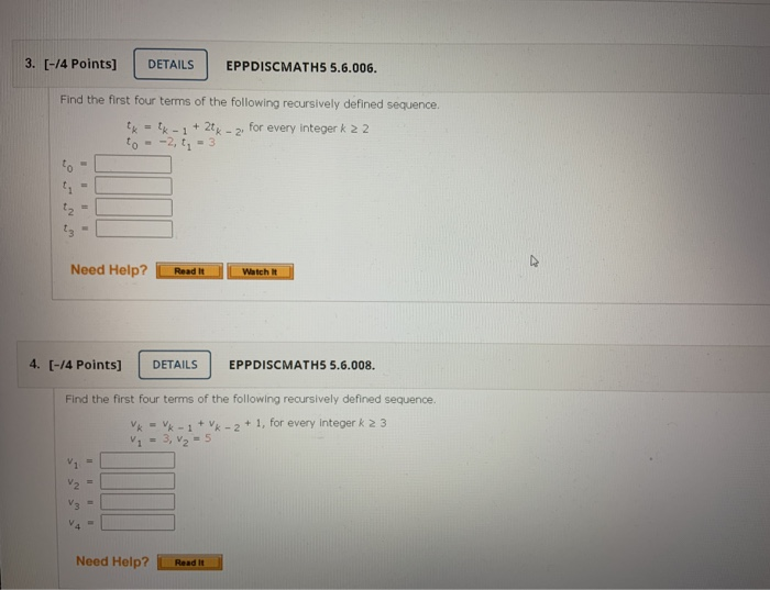 Solved 3. [-14 Points] DETAILS EPPDISCMATHS 5.6.006. Find | Chegg.com