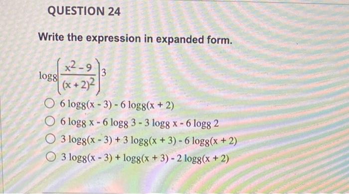 Solved Write the expression in expanded form. | Chegg.com