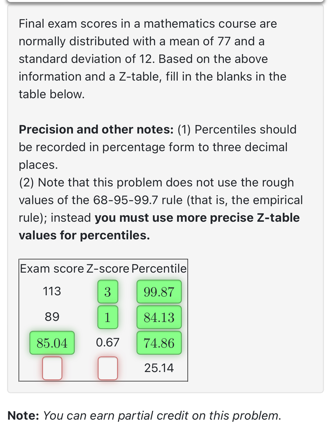 Solved Final exam scores in a mathematics course are | Chegg.com